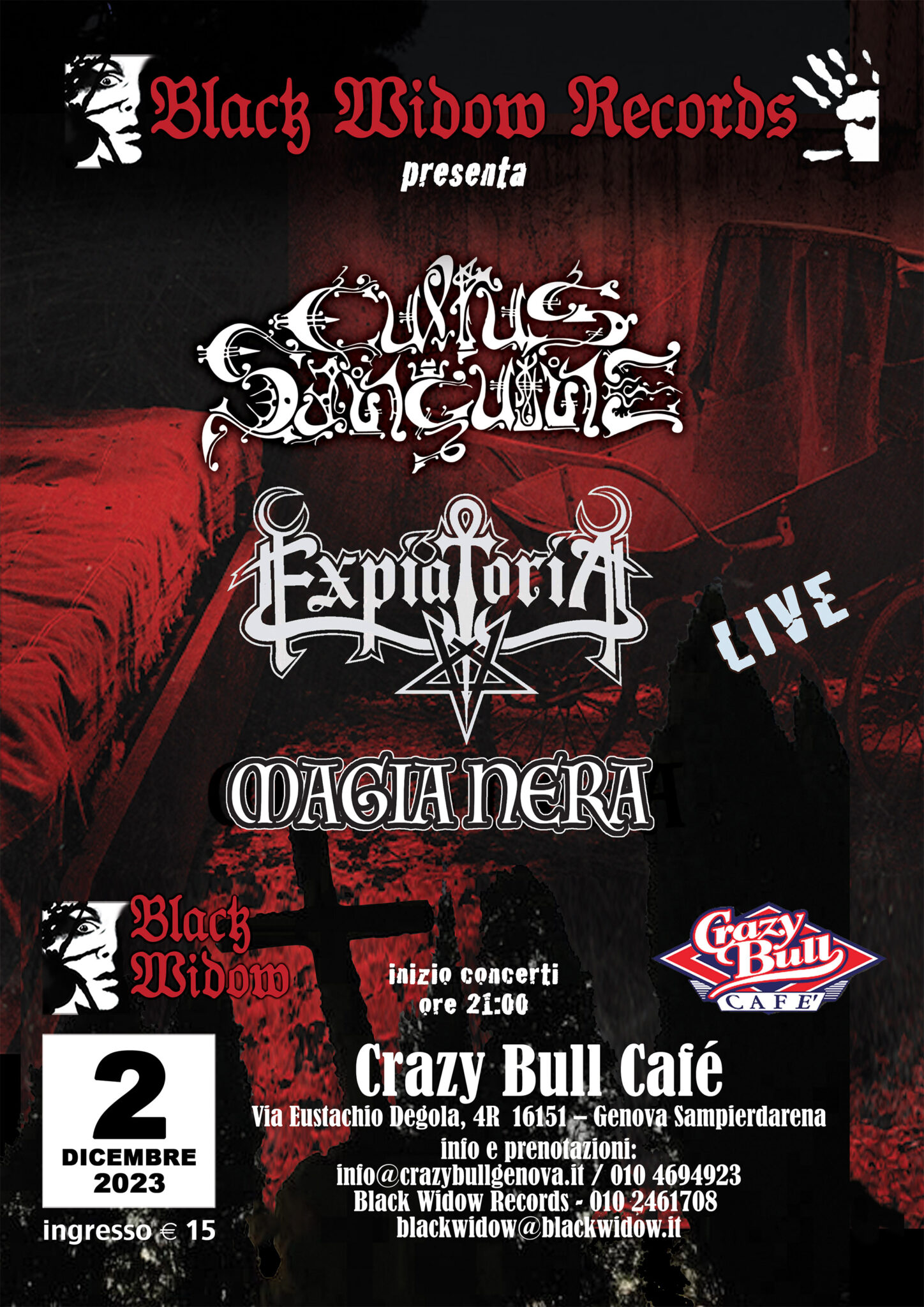 Tre band del dark sound italiano in un concerto unico a Genova ...